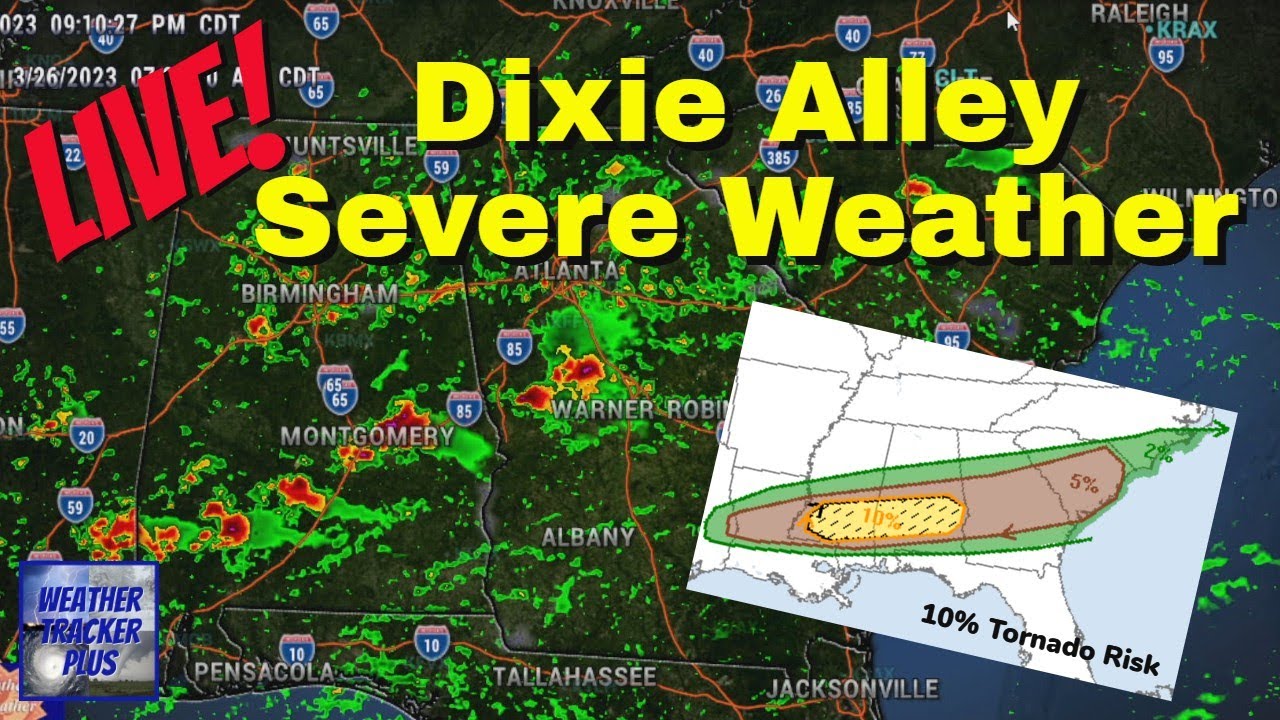 🔴 Live! Dixie Alley Severe Weather - Live Weather Channel - Tornadoes ...