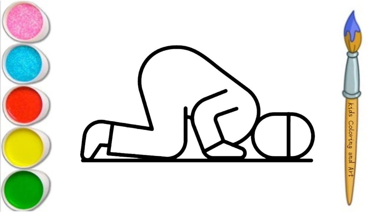 Little Boy praying to God drawing | God mercy on us Outline drawing | A ...