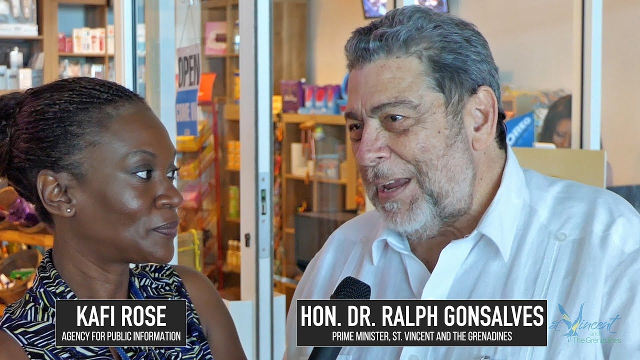 Hon. Dr. Ralph Gonsalves on Air Canada Rouge in SVG - YouTube