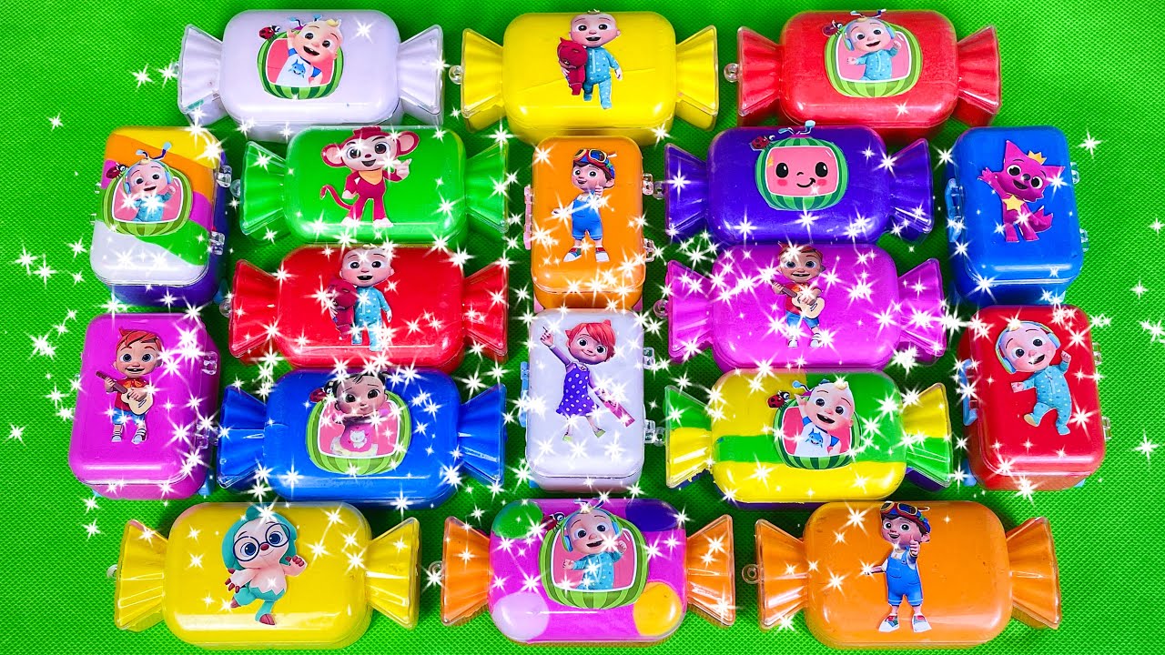 Rainbow Slime Hunt: Hogi & Cocomelon Hidden in Candy Shapes – ASMR Clay ...