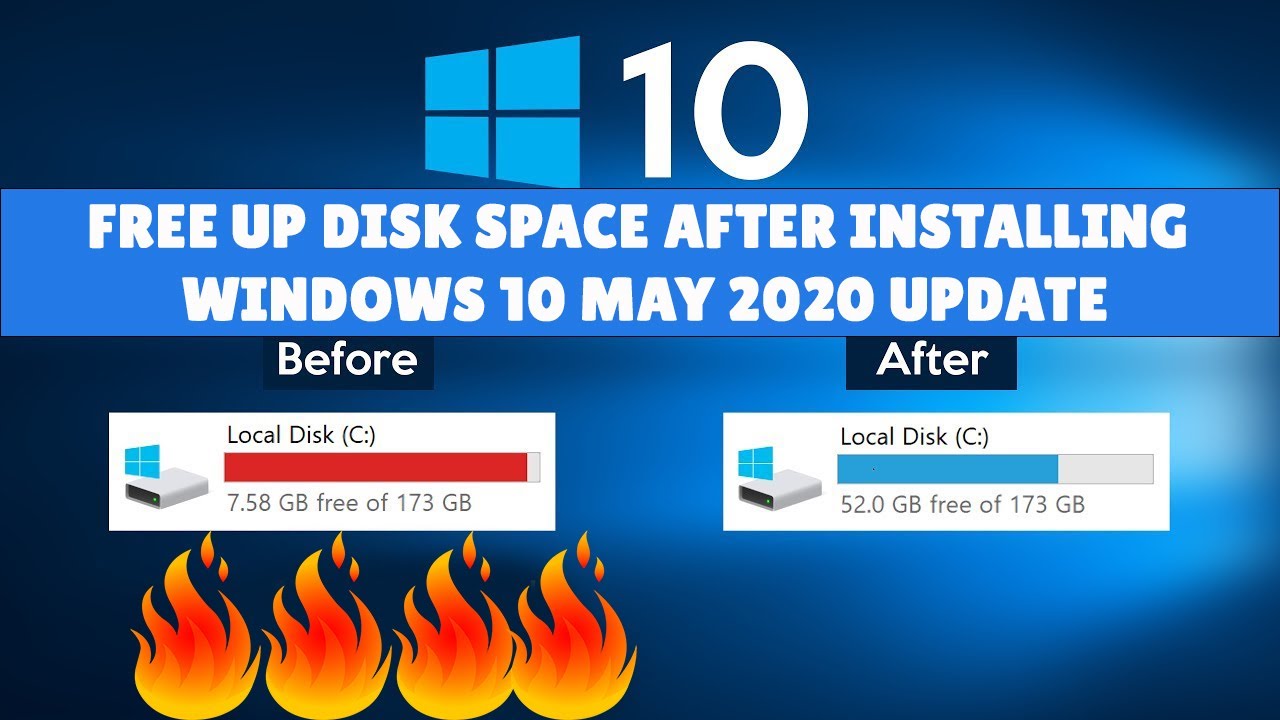 How to free up disk space after installing Windows 10 May 2020 Update ...