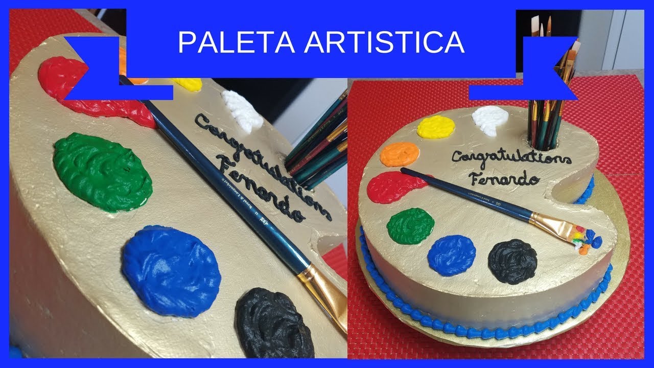 DECORACION PALETA ARTISTICA / FACIL DE HACER - YouTube