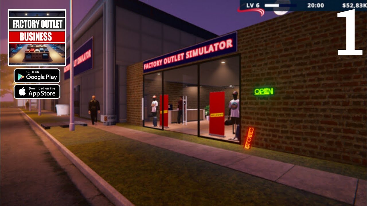 factory outlet simulator gameplay walkthrough (Android & iOS ) - YouTube