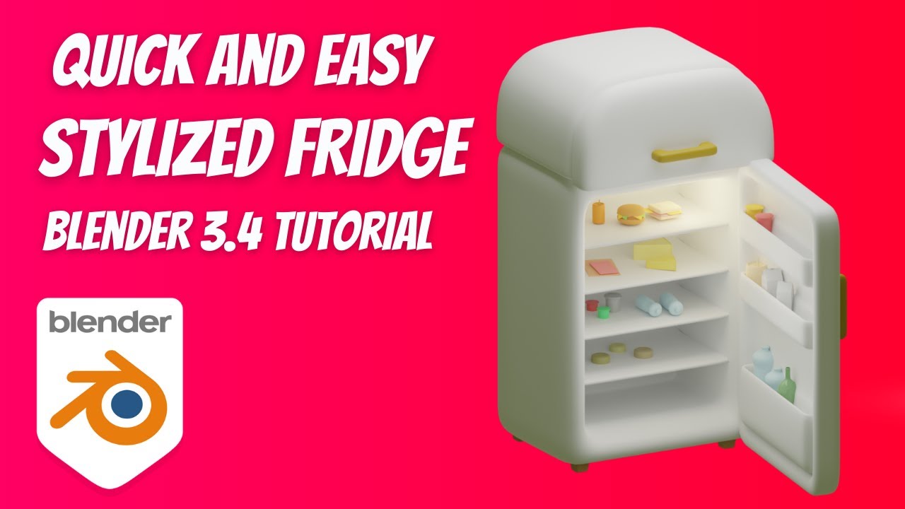 Stylized Fridge in Blender- 3D Modelling & Rendering tutorial ...