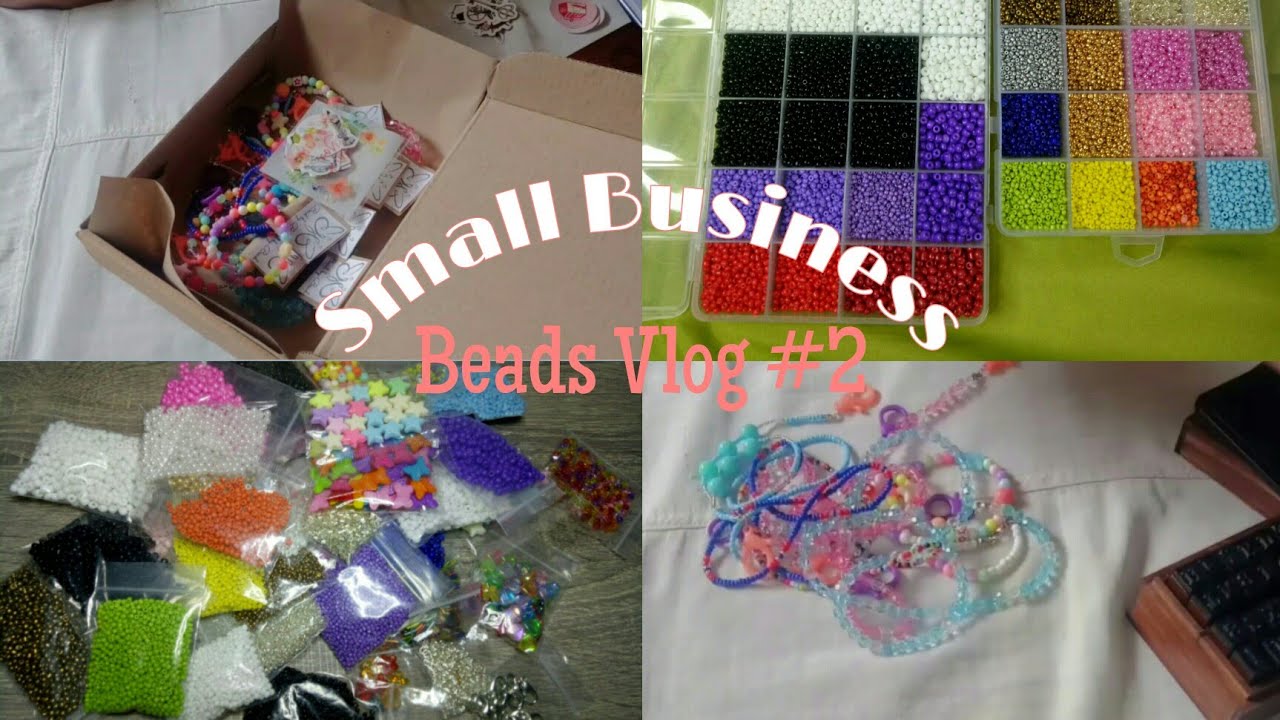 Beads Business Vlog #2♡// packed orders with me + beads haul and ...