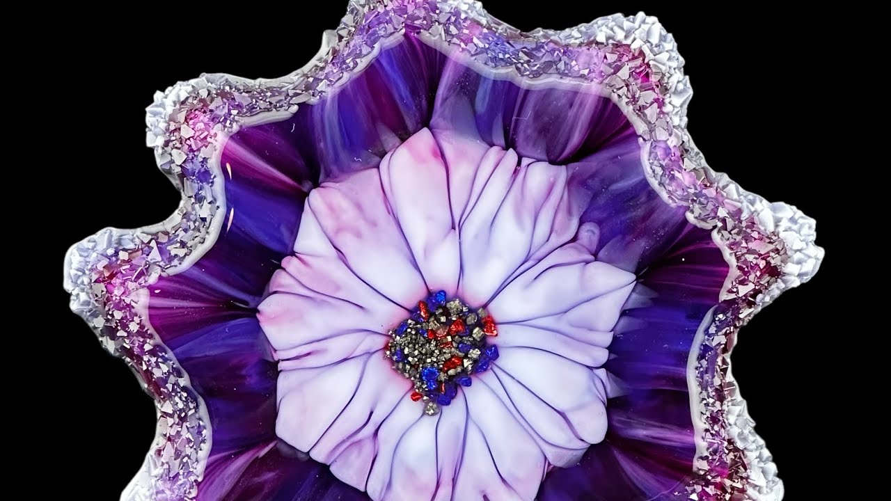 #170 Quick Beautiful Simple Flower Pour in Epoxy Resin - YouTube
