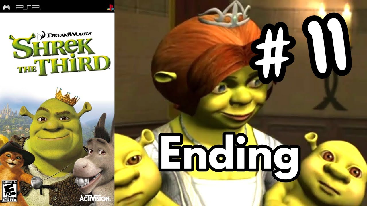Shrek the Third Gameplay PSP - Part 11 Ending - YouTube