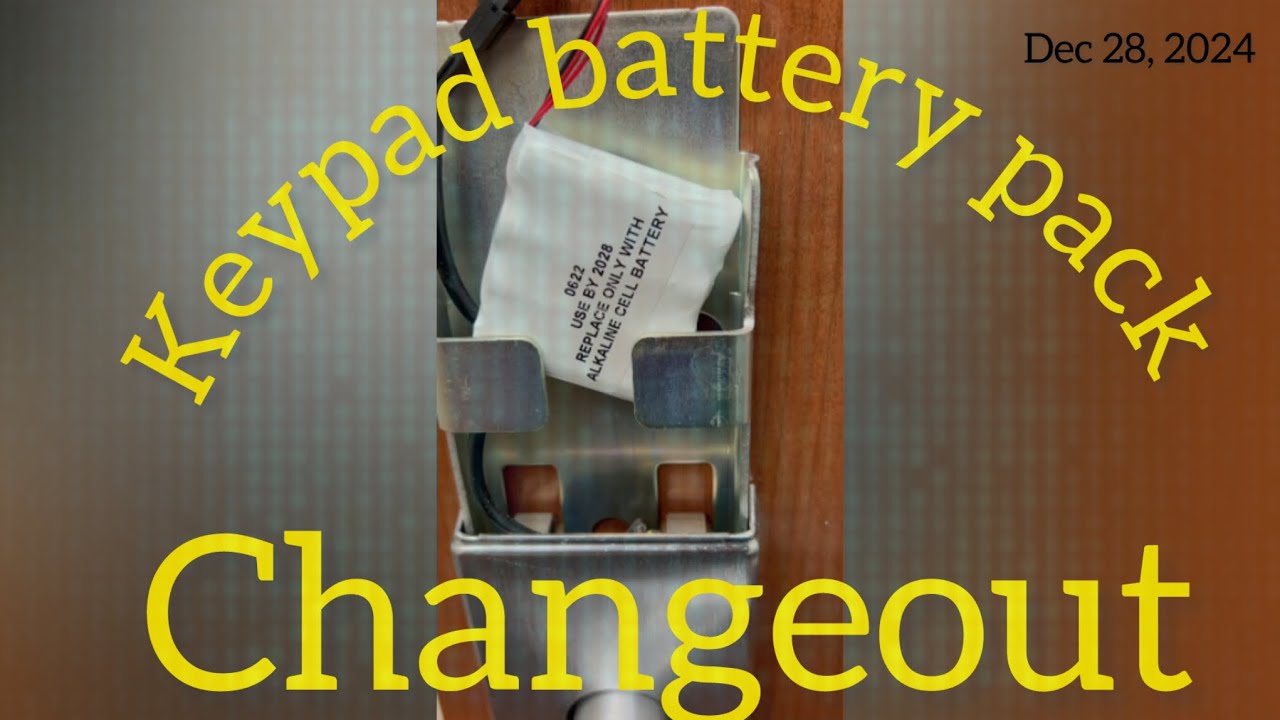Keypad battery pack replacement - YouTube