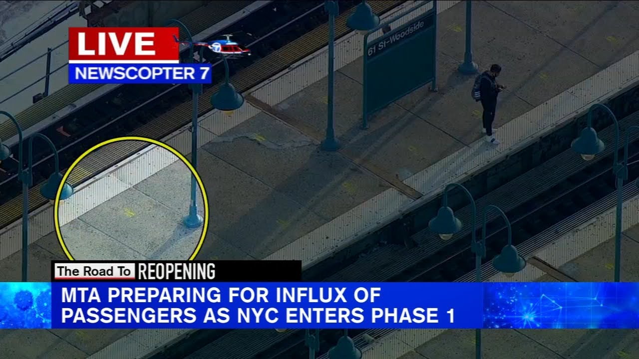 MTA subway platforms ready for riders as NYC reopens - YouTube