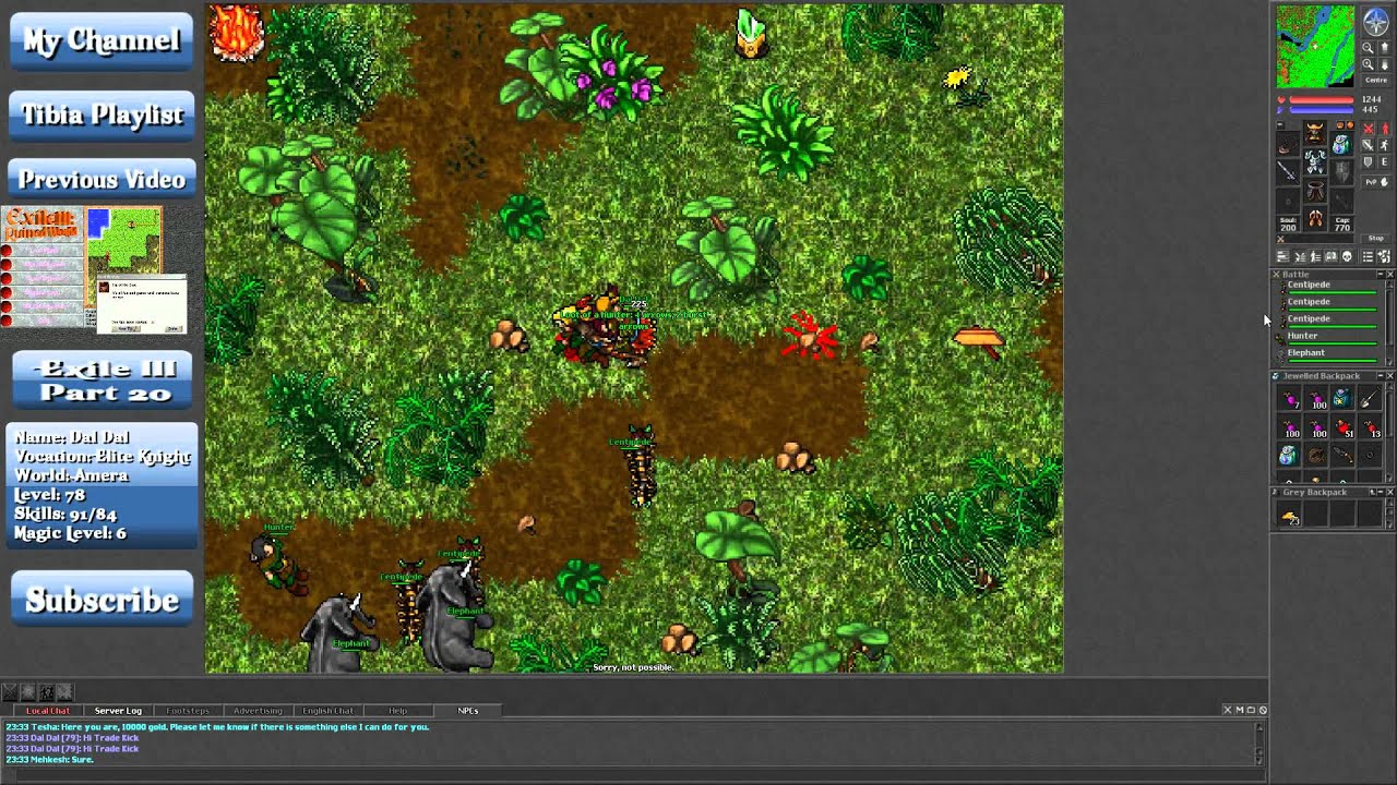 Let's Play Tibia: Elephant Tusk quest (ENG) - YouTube
