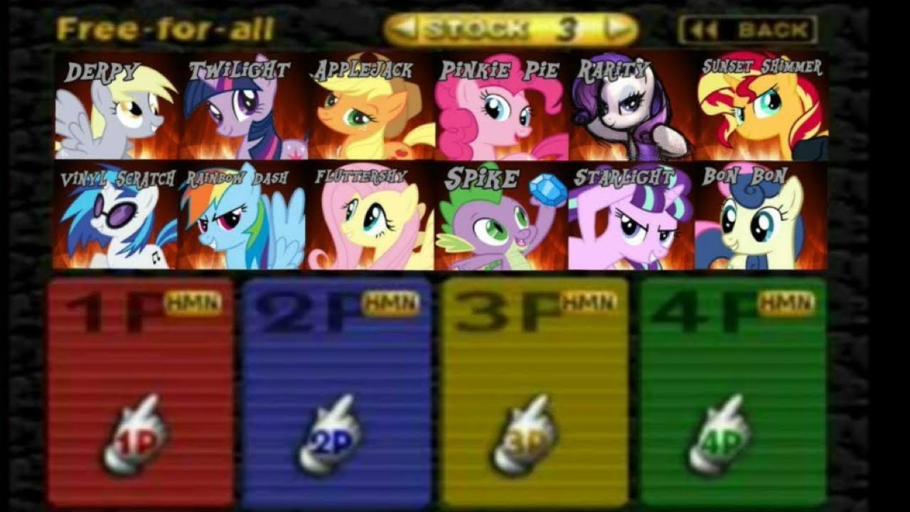 MLP in Smash Bros N64 - Character Roster - YouTube