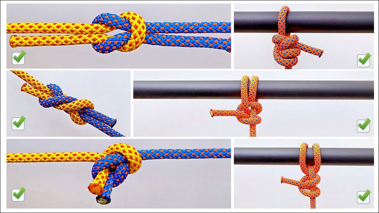 6 types of rope combinations commonly used in daily life. - YouTube