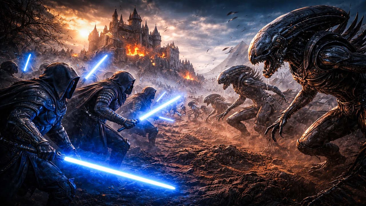 112,300 JEDI vs 2,050,000 ALIENS + PREDATOR | UEBS 2 - YouTube