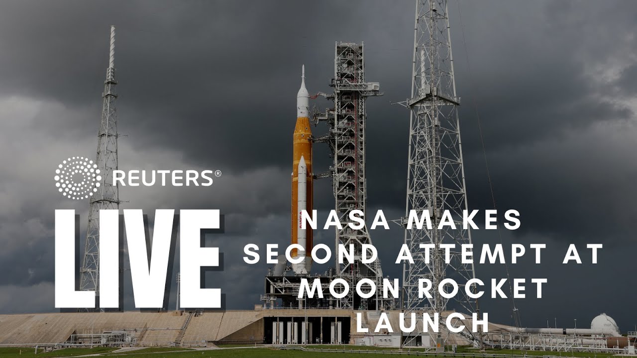 LIVE: NASA makes a second attempt at moon rocket launch - YouTube