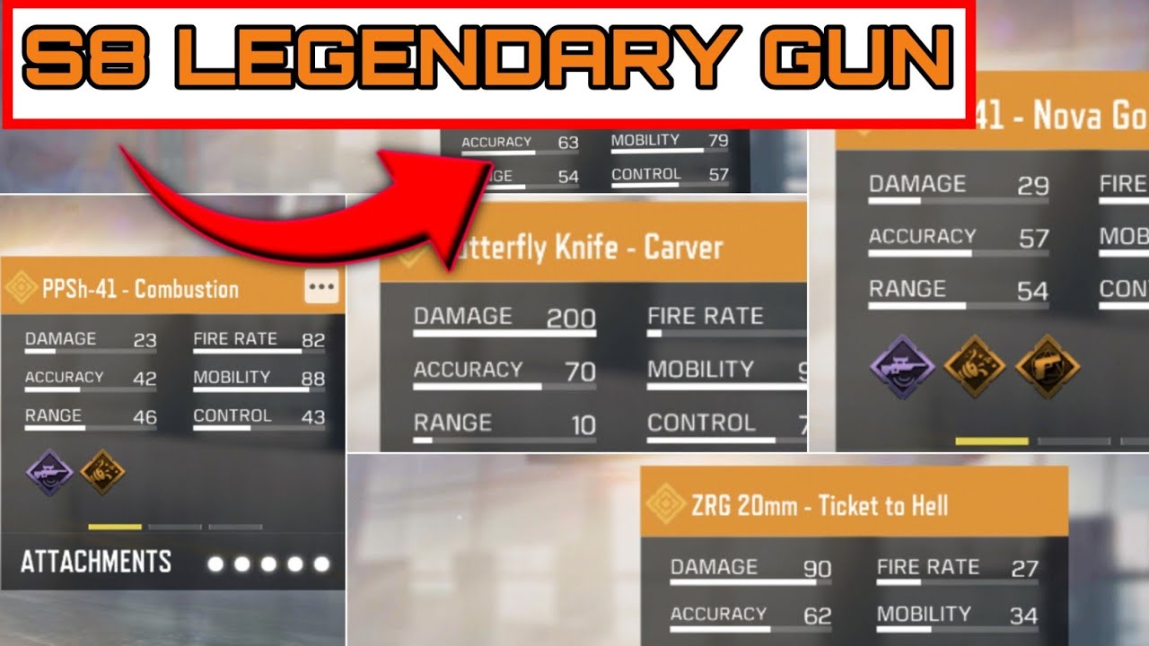 S8 All Upcoming Legendary Guns Codm Leaks - YouTube