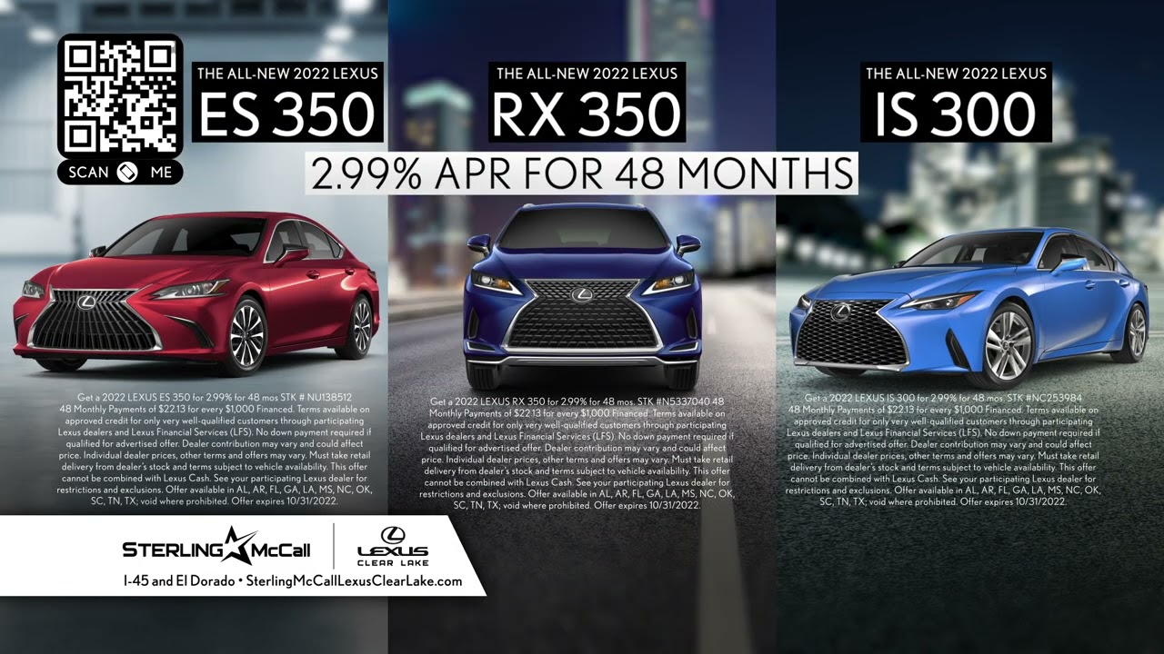 Get 2.99% APR On Select New Lexus Models In Friendswood, TX | Lexus of ...