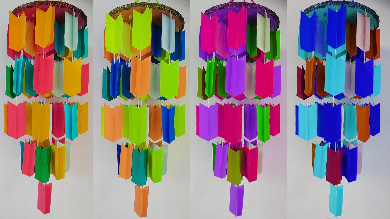 Very Easy and Simple Paper Wall Hanging (jhumar) - DIY Room Decor ...