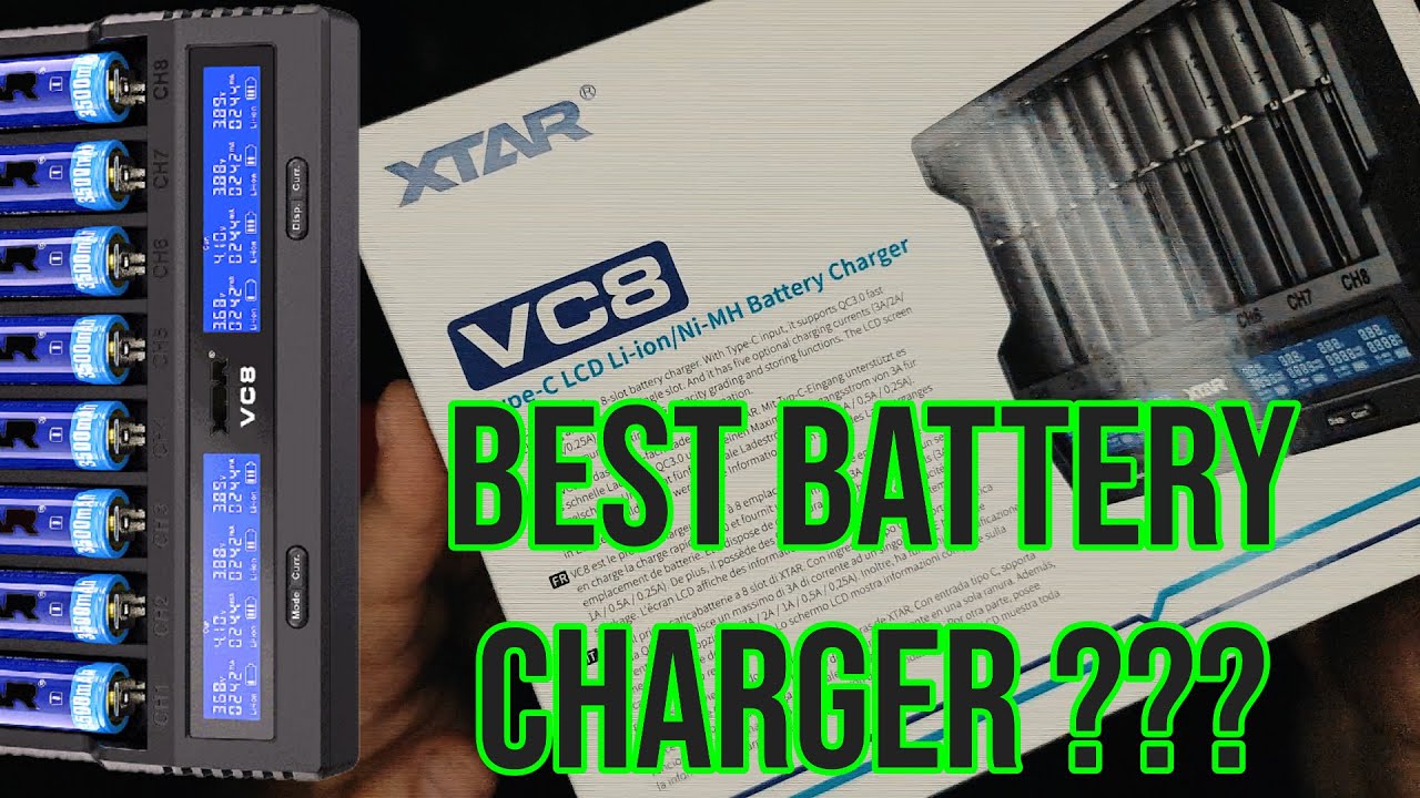 XTAR VC8 Battery charger REVIEW+TEST 18650 lithium-ion batteries - YouTube
