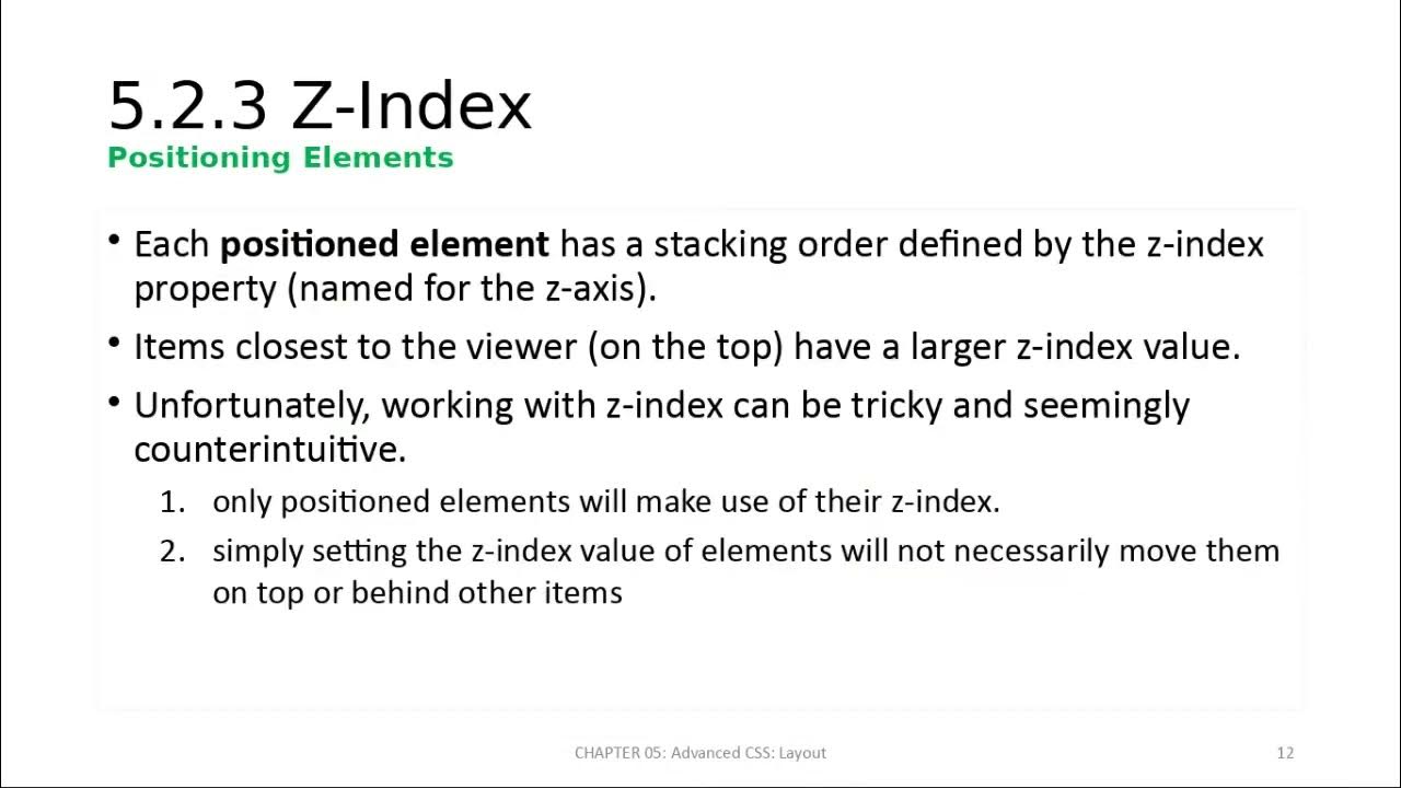 LECTURE 05 Advanced CSS Layout - YouTube