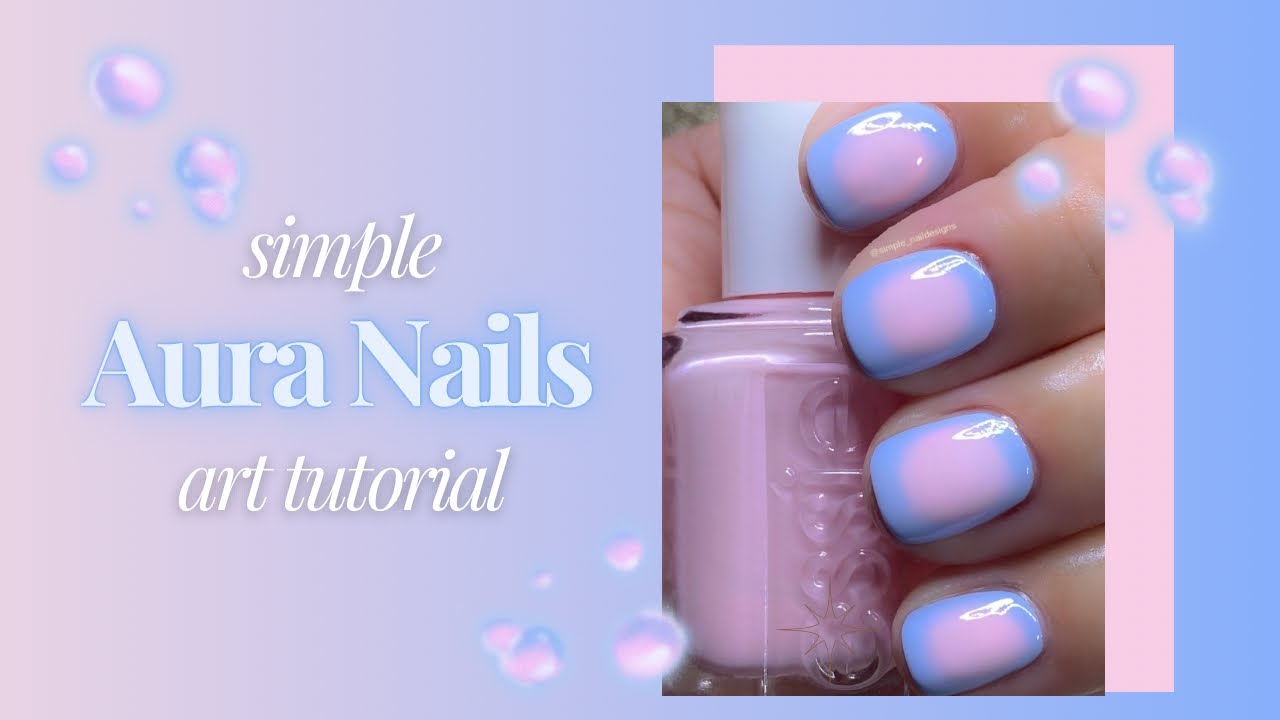 Simple Aura Nails Art Tutorial - YouTube