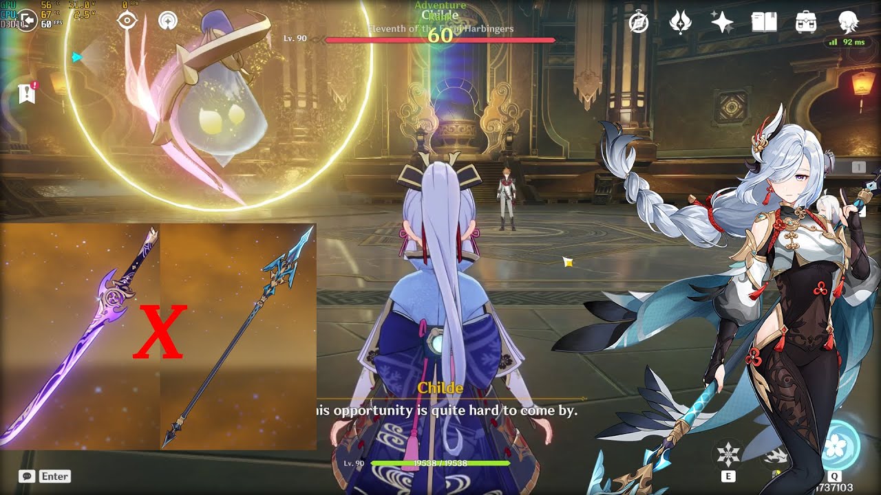 Ayaka x Shenhe vs Childe | Genshin Impact - YouTube