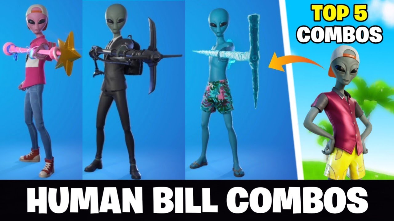 The Best TRYHARD Human Bill Skin Combos in Fortnite! - YouTube