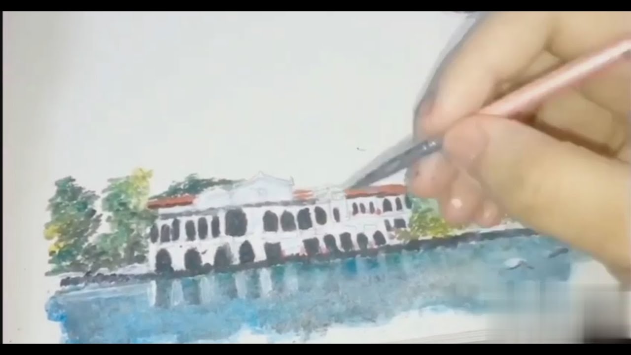 Malacañang Palace - How to architecturally sketch w/ arcylic paint ...
