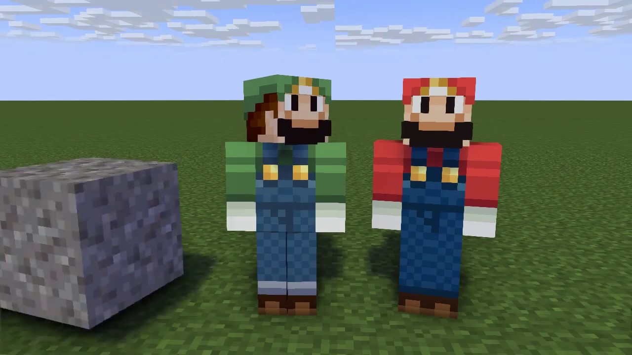 Mario and Luigi Boulder Scene Re-Mine-a-mated (My First Mine-Imator ...