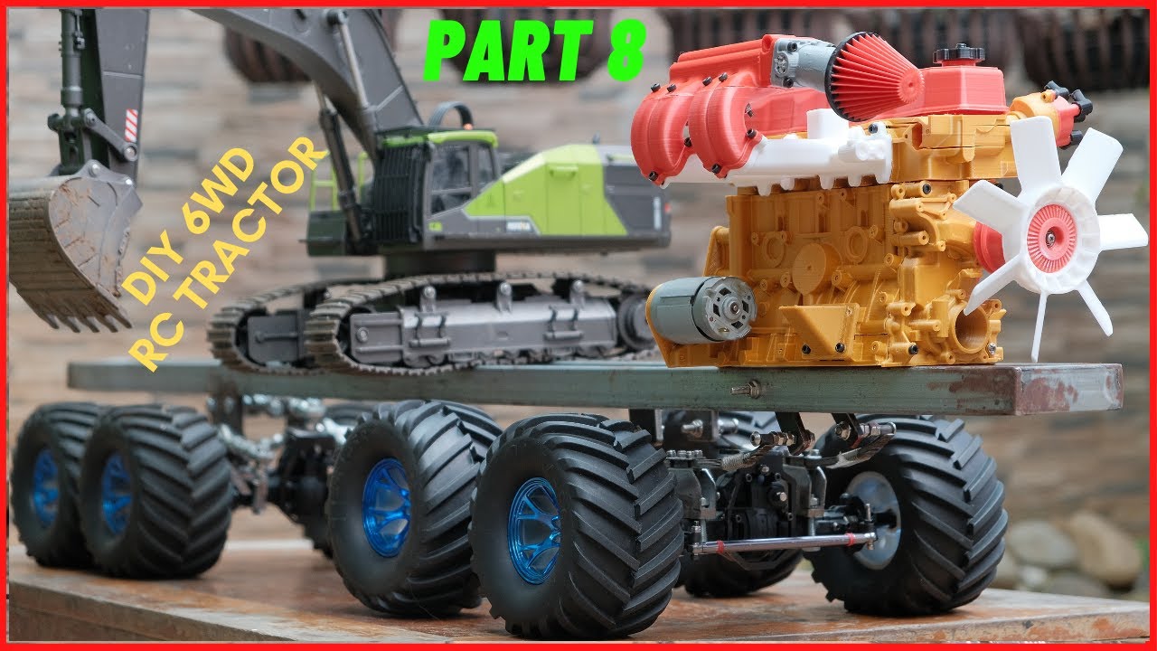 DIY GIANT RC 6 WHEELS LOG TRUCK | 6WD 6X6 RC TRACTOR | PART 8 | INSTALL ...