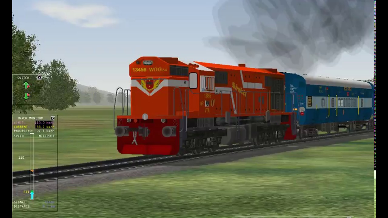 MSTS IR SIMULATION 14802 INDORE-JODHPUR EXPRESS ARRIVING AT BEAWER ...