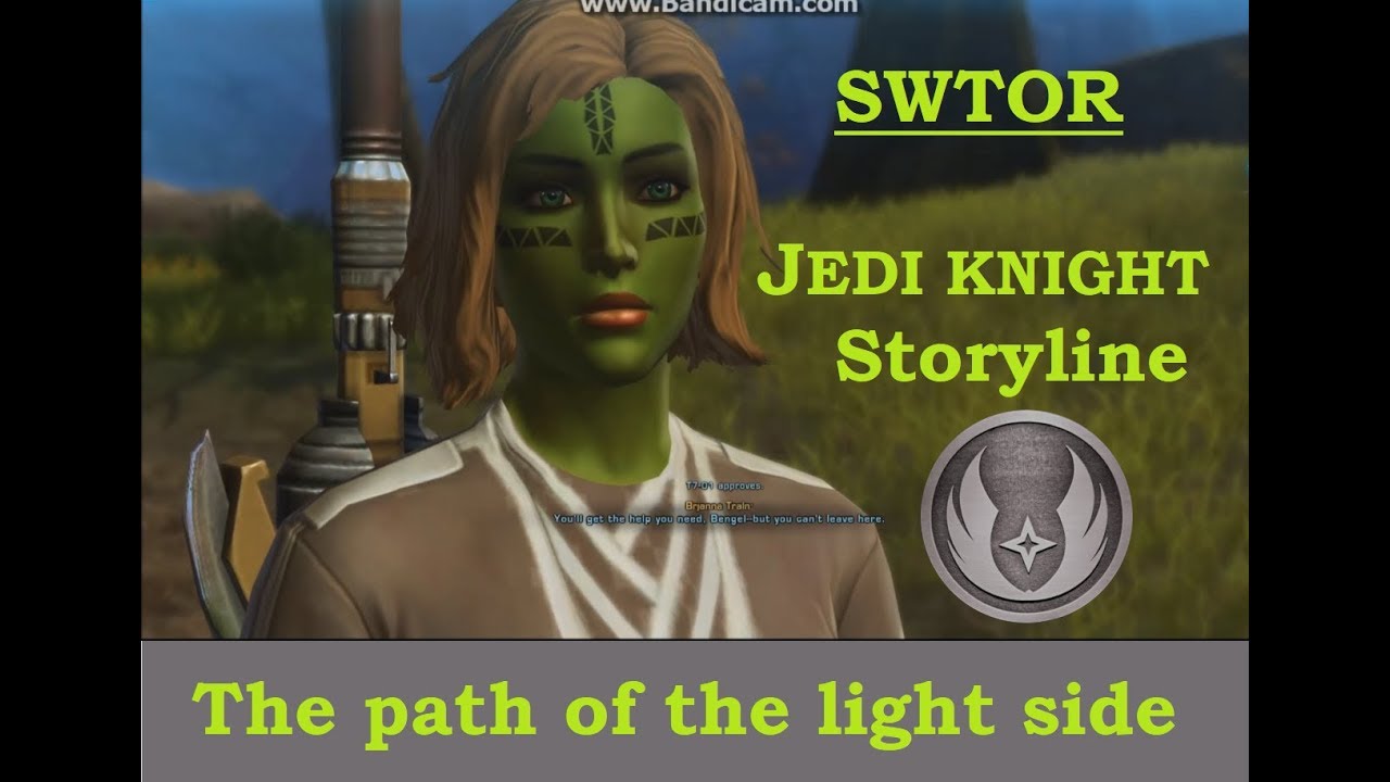 SWTOR Female Jedi Knight: #02 Storyline - Cutscenes (Tython) - YouTube