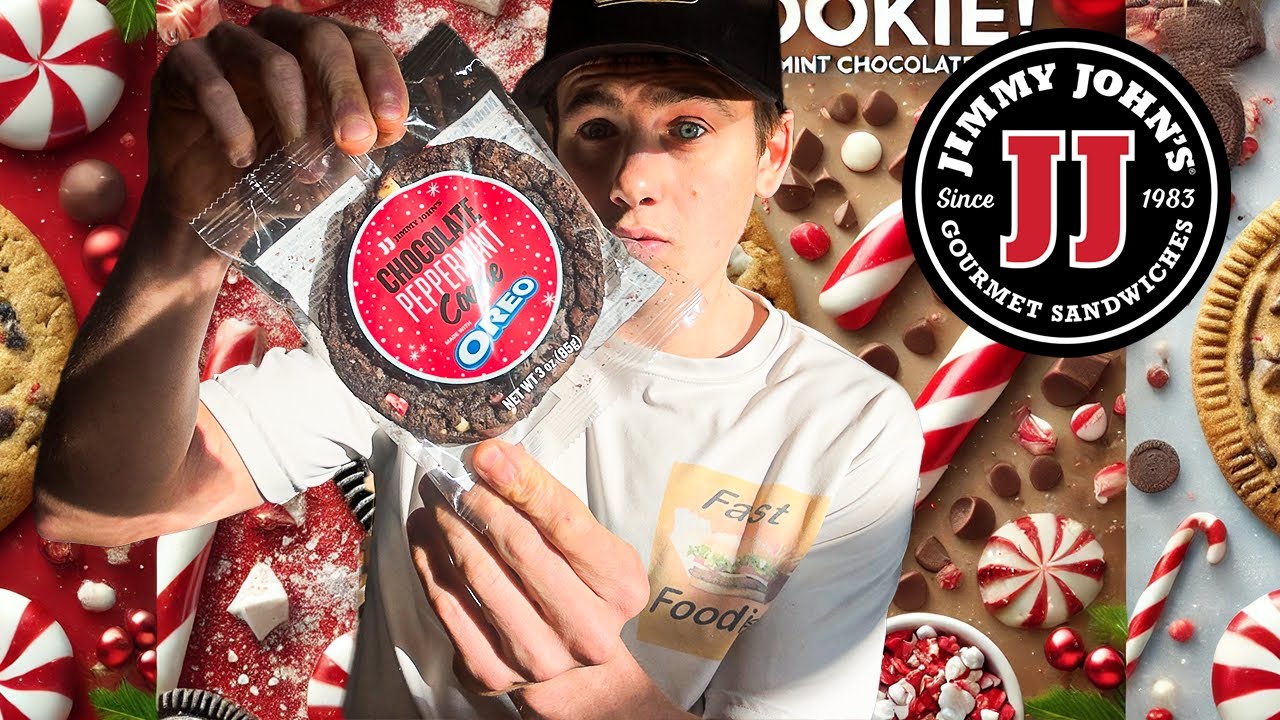 🍪🎄 NEW Oreo Peppermint Chocolate Chip Cookie from Jimmy John's! Holiday ...