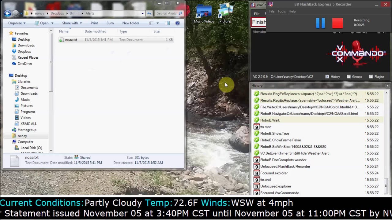 Scrolling Weather Alert - YouTube