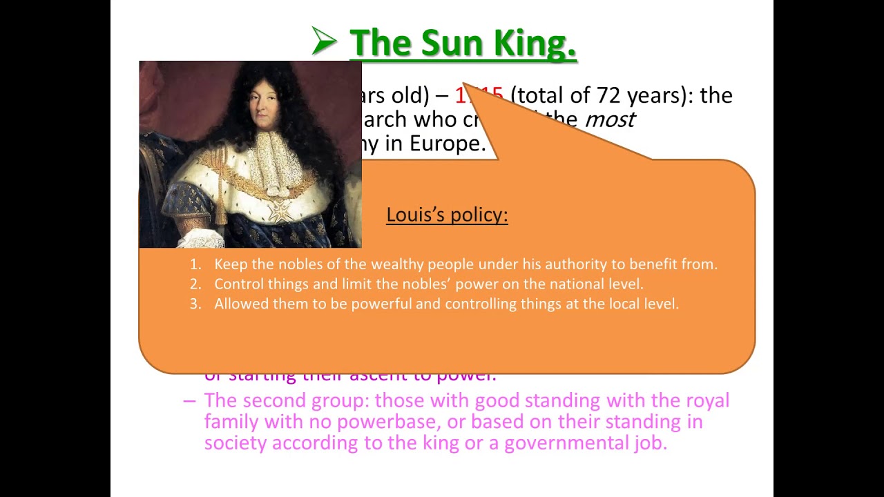 Middle school, History, lesson # 4, chapter24 The Age of Absolutism ...