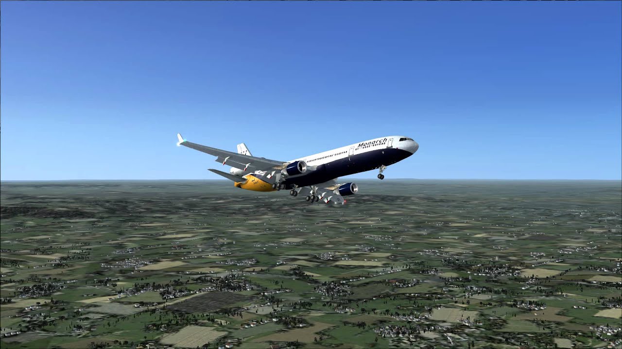 FSX MONARCH PMDG MD 11 final approach to Gatwick (1080p) - YouTube