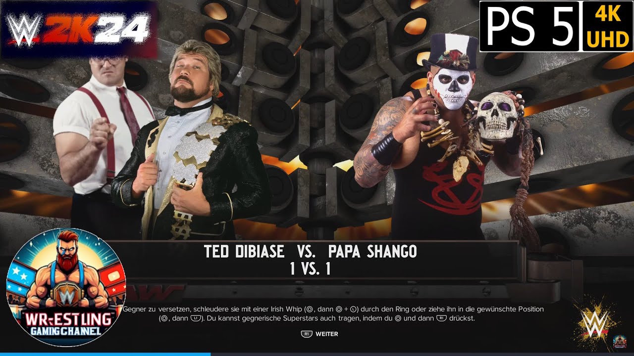 WWE 2K24 - Ted DiBiase vs Papa Shango - PS5 - YouTube