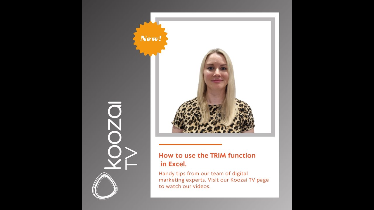 How To Use The TRIM Function In Excel YouTube How To Use The TRIM Function In Excel YouTube