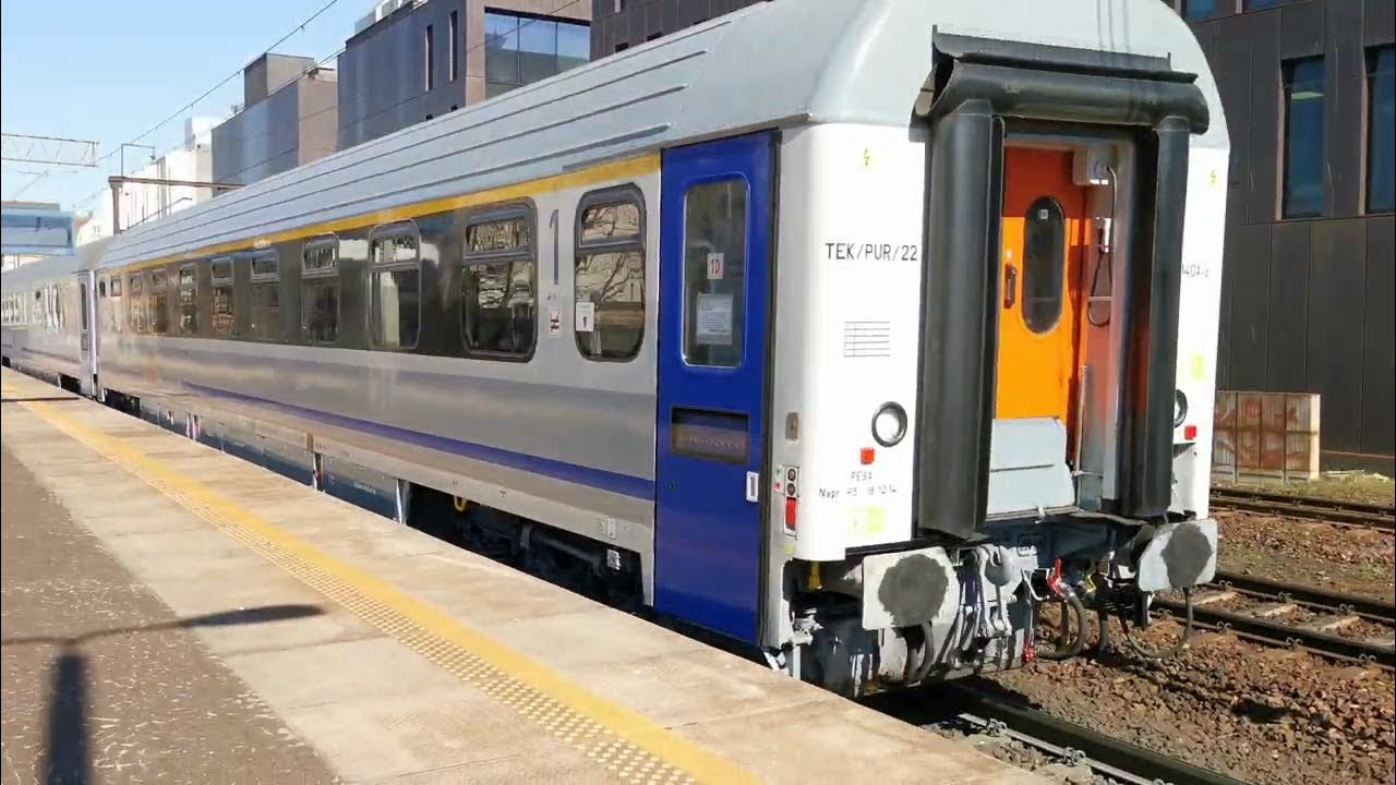 EP07-384 z IC 18104 "Rybak" relacji Białystok - Szczecin Główny startuje ze stacji Sopot. - YouTube