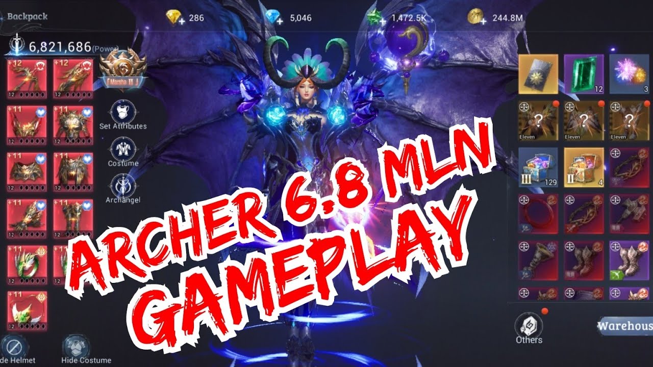 MU Origin 3 Gameplay [ Archer 6.8 mln ] Wings | Holy Shield | Demons ...