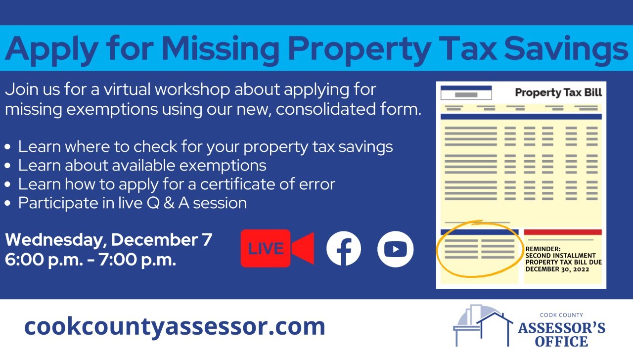 Apply for Missing Property Tax Savings - YouTube