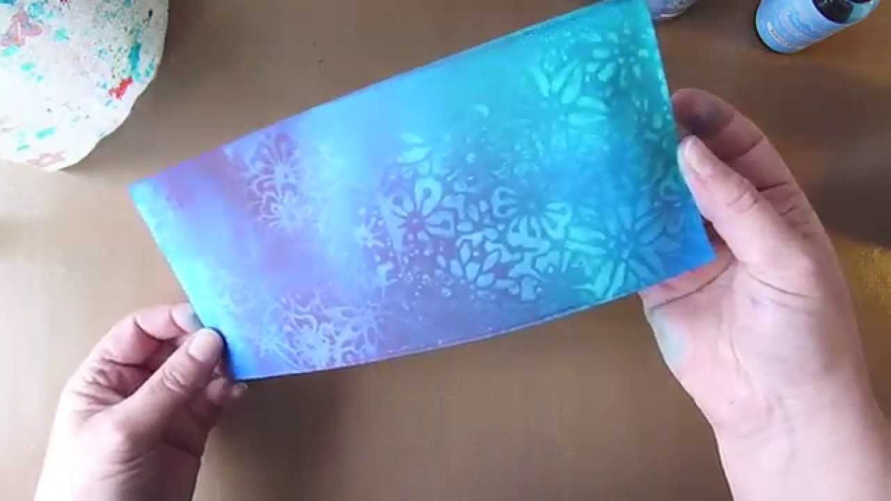 Water Stamping with Embossing Folders | Elizabeth Craft Designs - YouTube