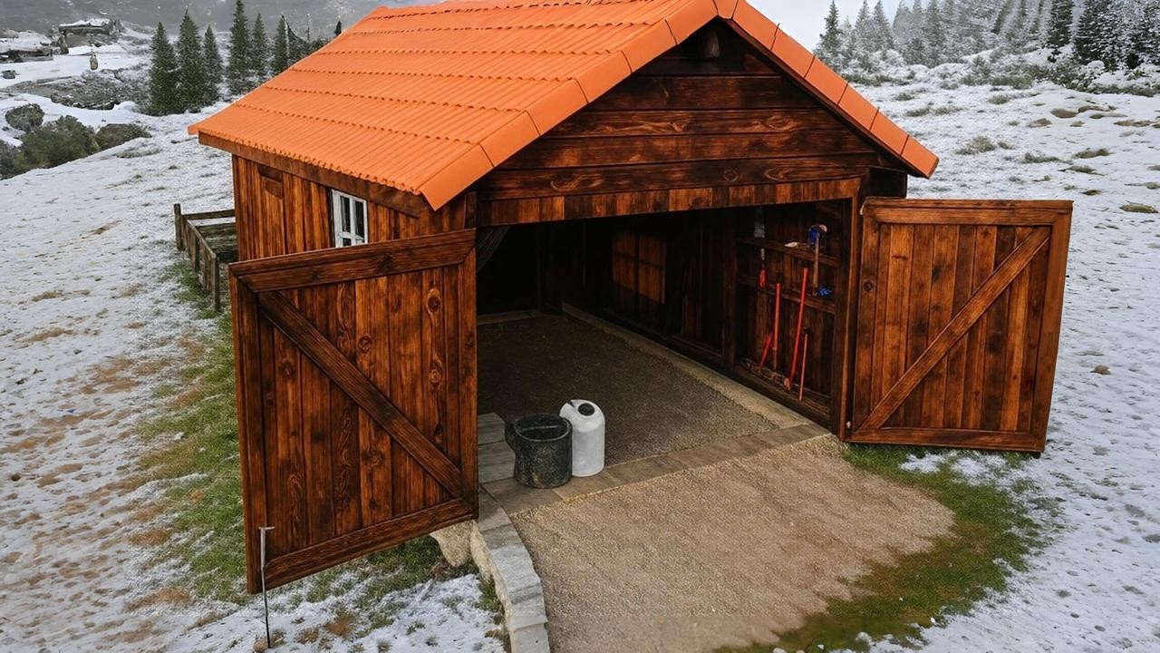 Man Builds Simple Wooden Cabin Super Fast in Remote Forest - 15 Days ...