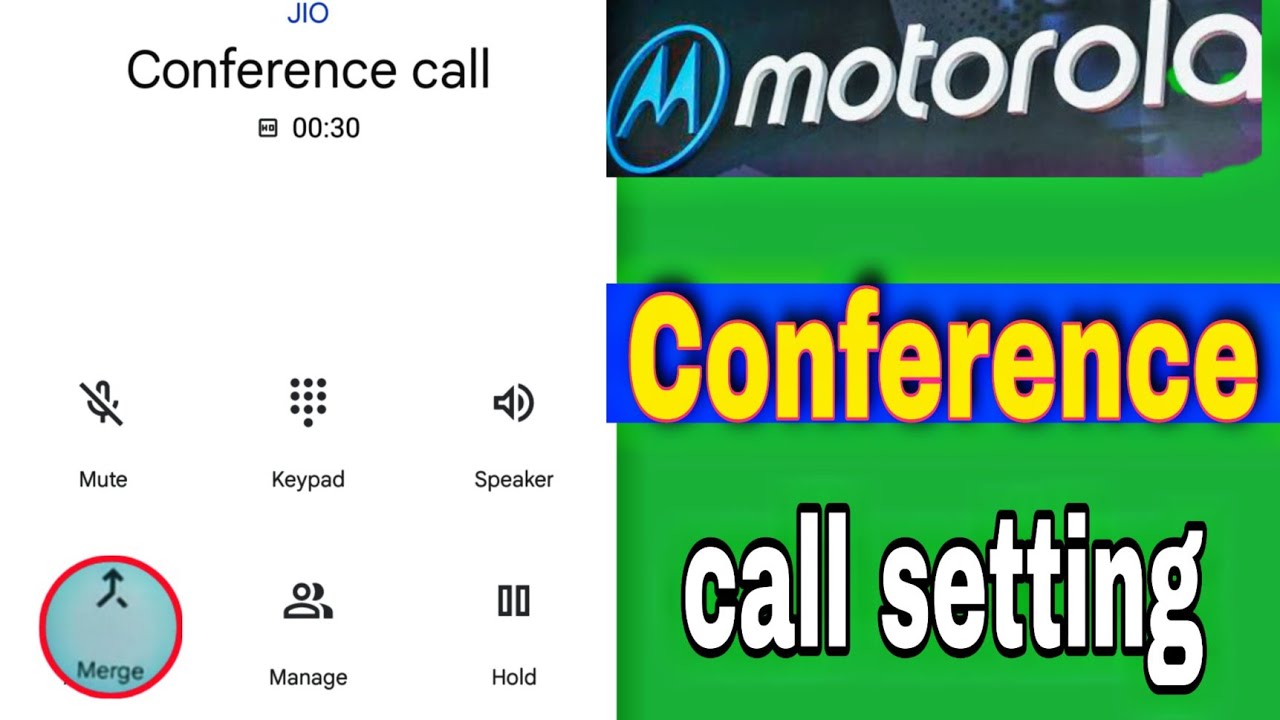 Motorola conference call setting / conference call kaise kare - YouTube