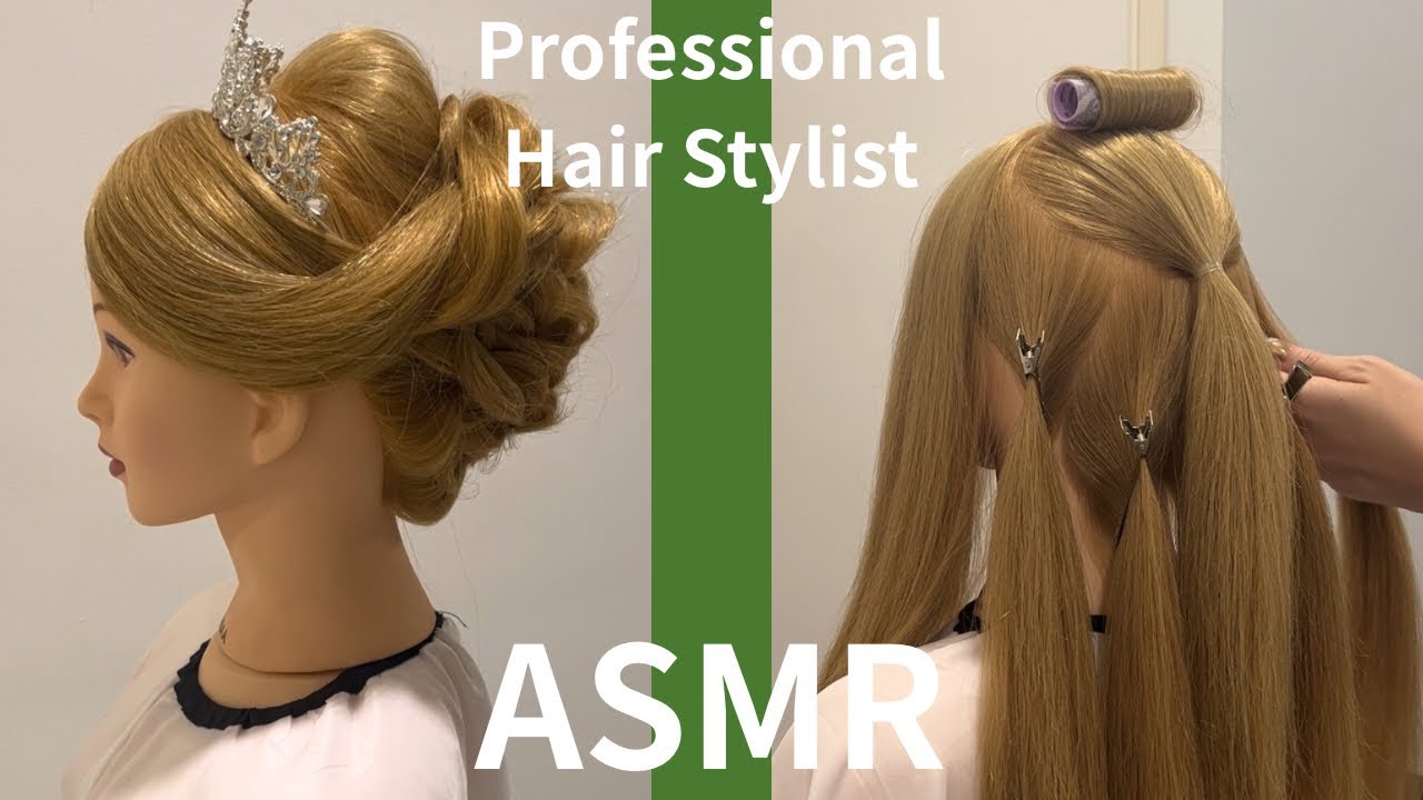 【ASMR】Perfect Princess Hair Style Tutorial | with Tiara | No talking ...