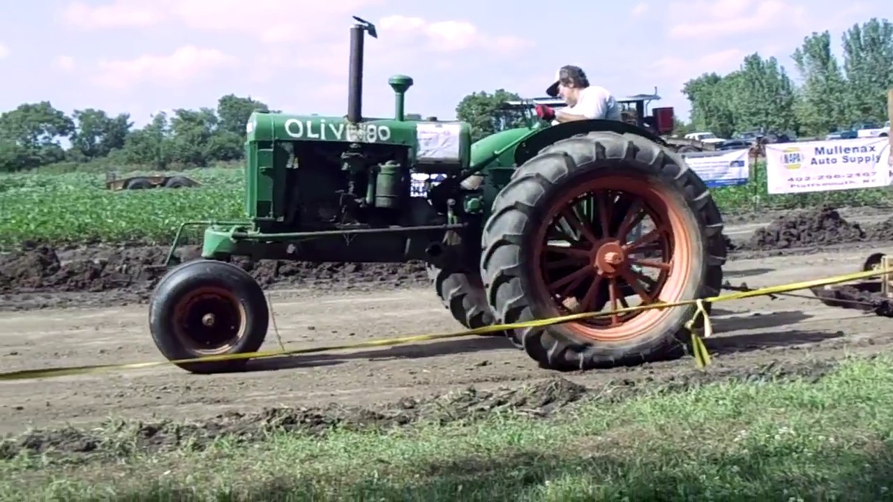 Oliver 80 Row Crop Tractor Pulling 5500 antique MidStates Antique ...