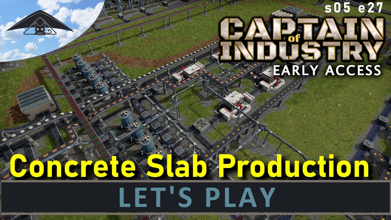 Concrete Slab Production Let's Play Captain of Industry s05 e27 - YouTube