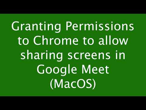 Grant Screen Capture Permissions to Chrome in MacOS - YouTube