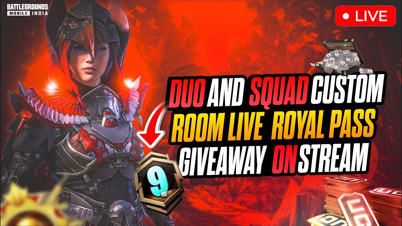 LIVE ROYAL PASS GIVEAWAY DOU AND SQUAD CUSTOM ROOM | AMAZING IS LIVE# ...