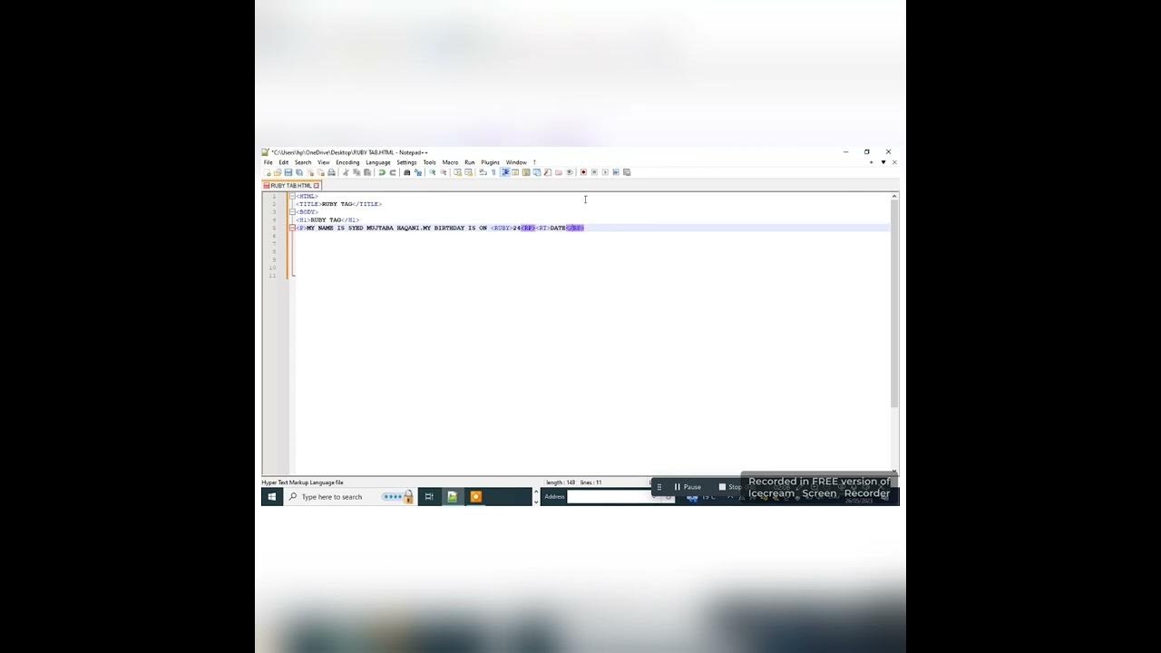 Html Coding. Ruby Tag - YouTube