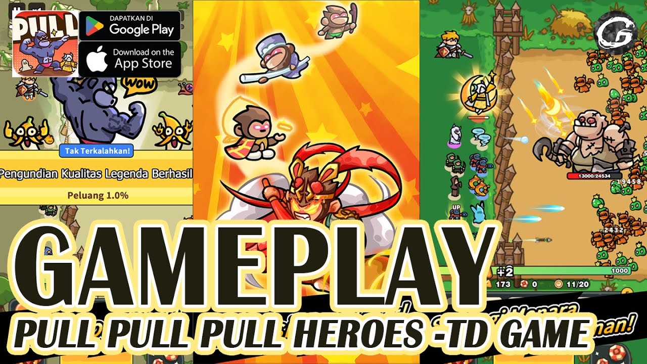 Pull Pull Pull Heroes -TD Game Gameplay - Mobile Game (Android/IOS ...